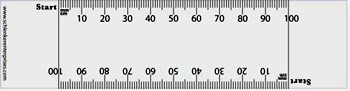 Customized Clear or White PVC Rulers w/Double Edge Scale of 0-100 ...