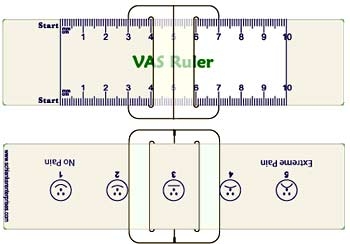 VAS Pain Scale Rulers 0-10 cm w/ Buckle Slider: Personalized Rulers ...